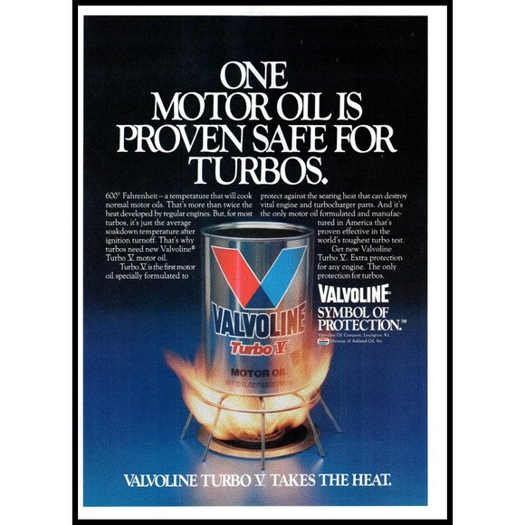Valvoline | Art | 984 Valvoline Turbo V Motor Oil Vintage Print Ad Can ...